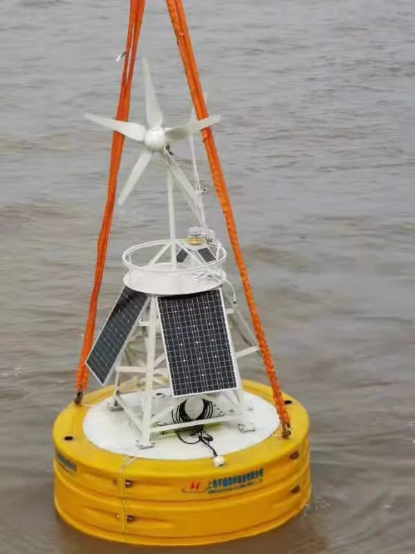 PE Water Quality Monitoring Buoy Water Resistant with Solar Panels and ...
