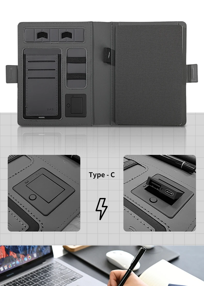 Customized Hardcover Wireless Charging Notebook A5 Lettering Diary ...