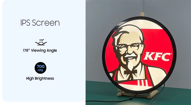 23.6 Inch HD Round Monitor - Ideal for Advertising & Display