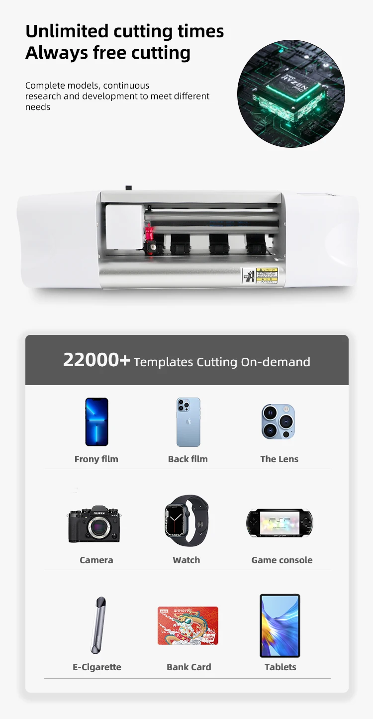 High Speed Laser Cutter for Mobile Phone Hydrogel Films