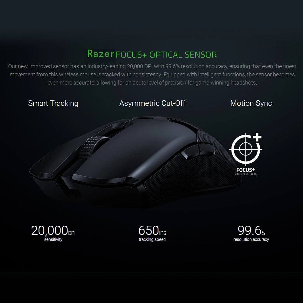 Razer-ratón inalámbrico Viper Ultimate Hyperspeed RGB para juegos ...