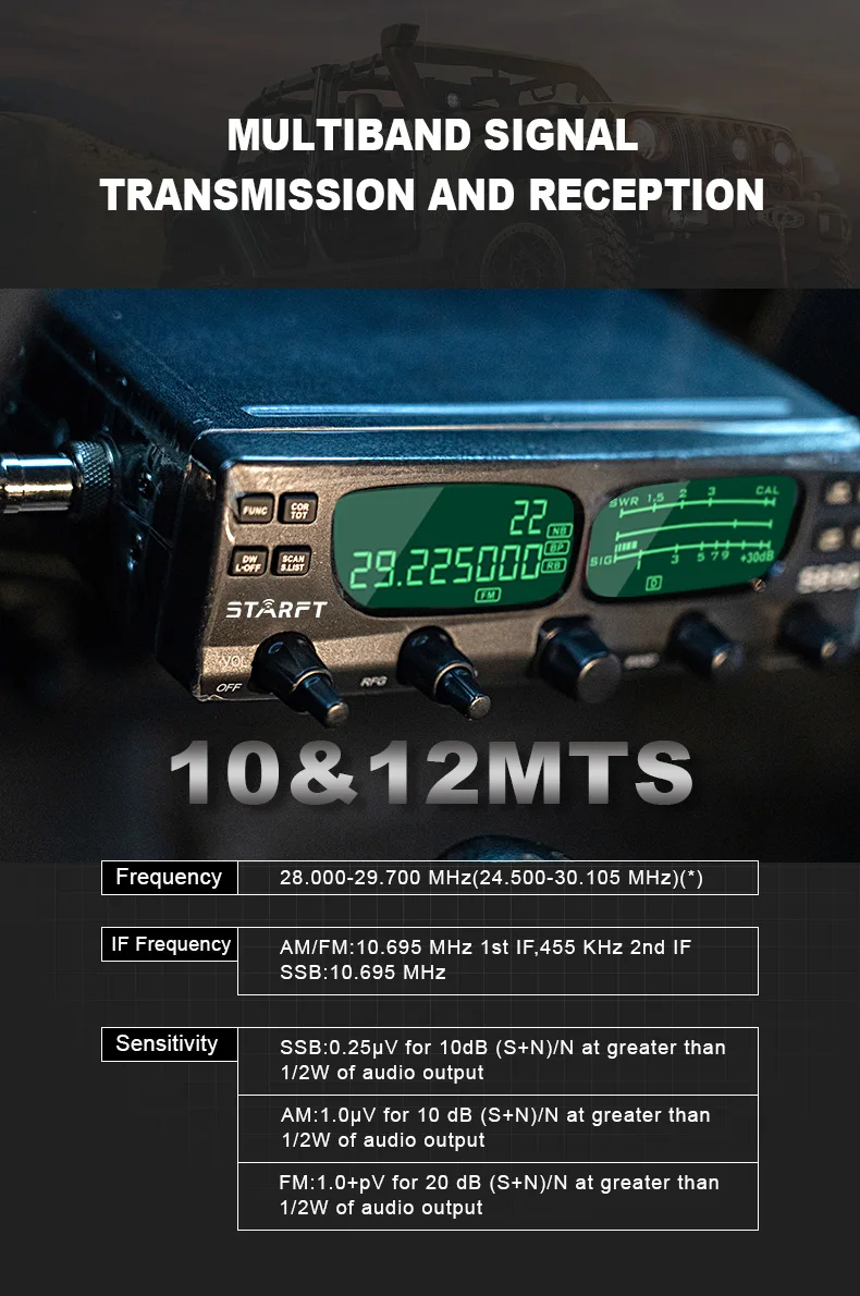 Starft S890 27mhz AM FM SSB CB Radio 10M Mobile Transceiver| Alibaba.com