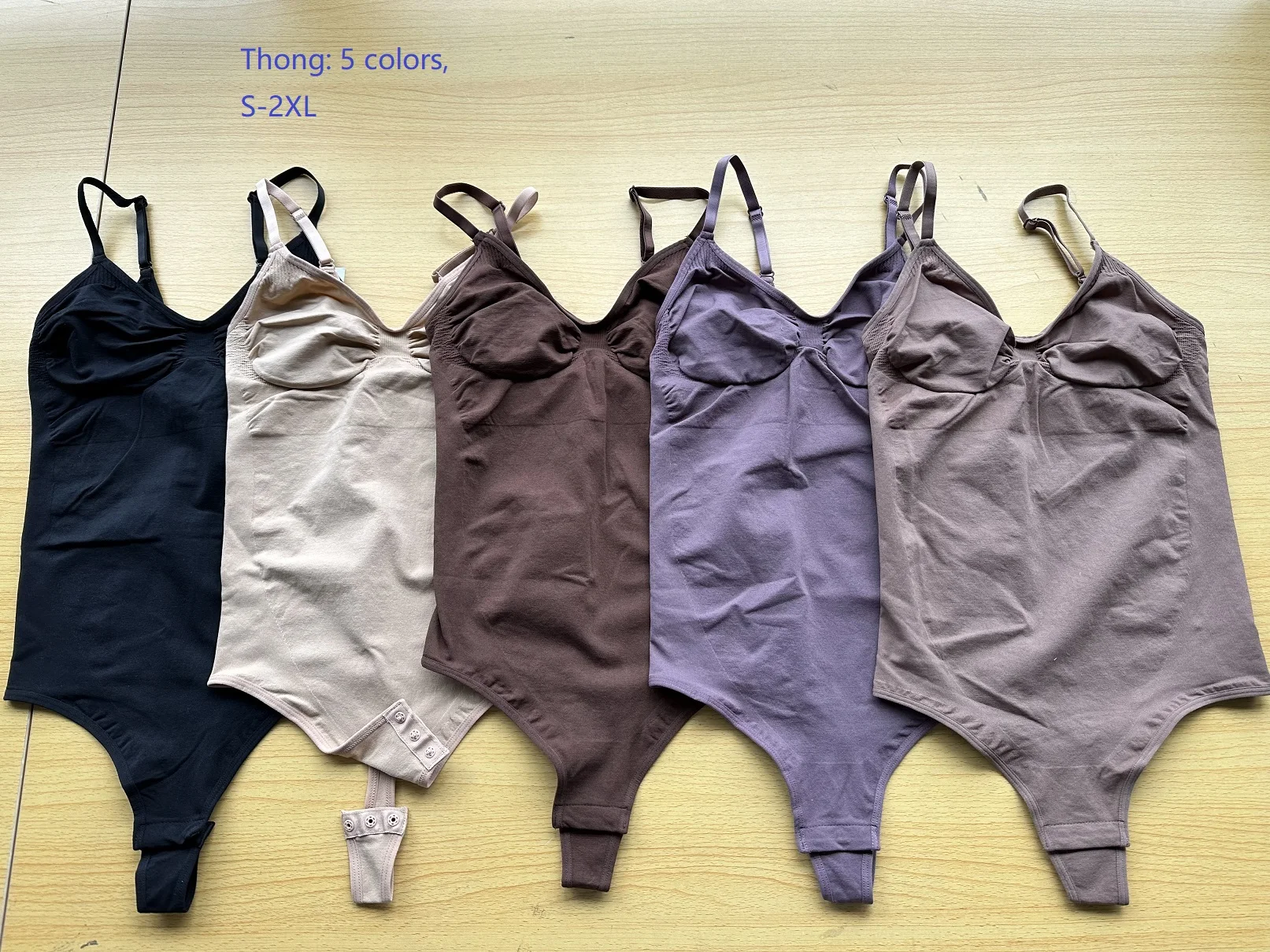 HB Shaper - Seamless Sculpt Thong Bodysuit for Tummy Control