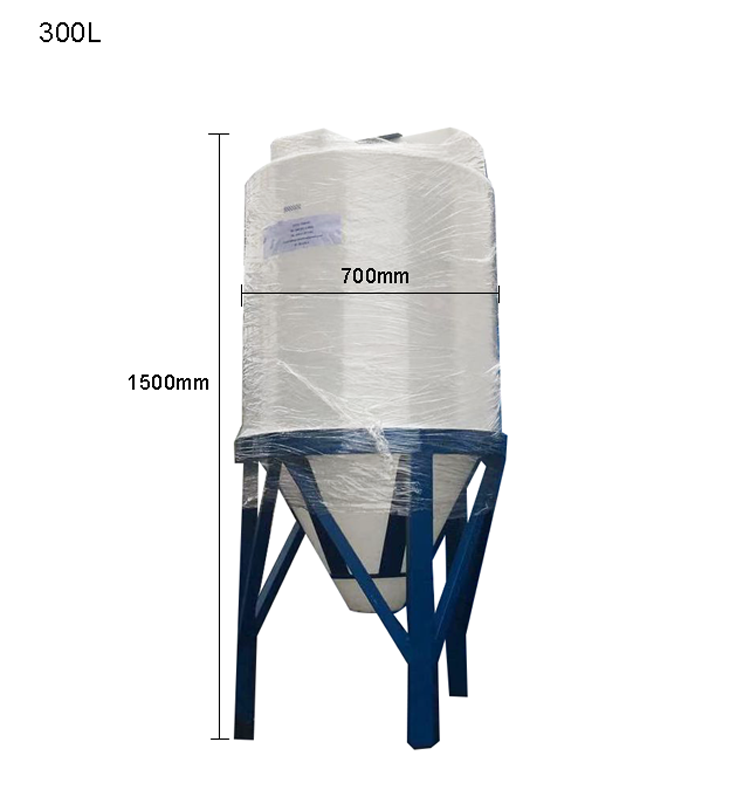 200L Poly Plastic Liquid Storage Mixing Tank with Agitator for Chemical ...