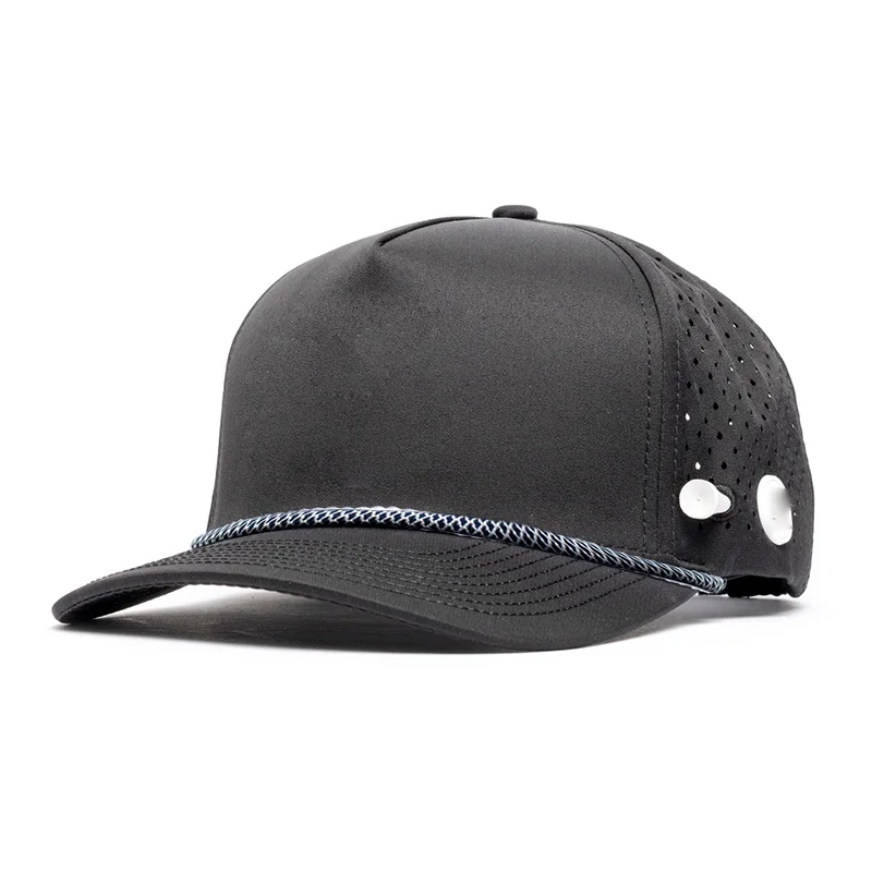 Perforated Waterproof Hat - Durable, Quick Dry Golf Pvc Patch Flat Bill