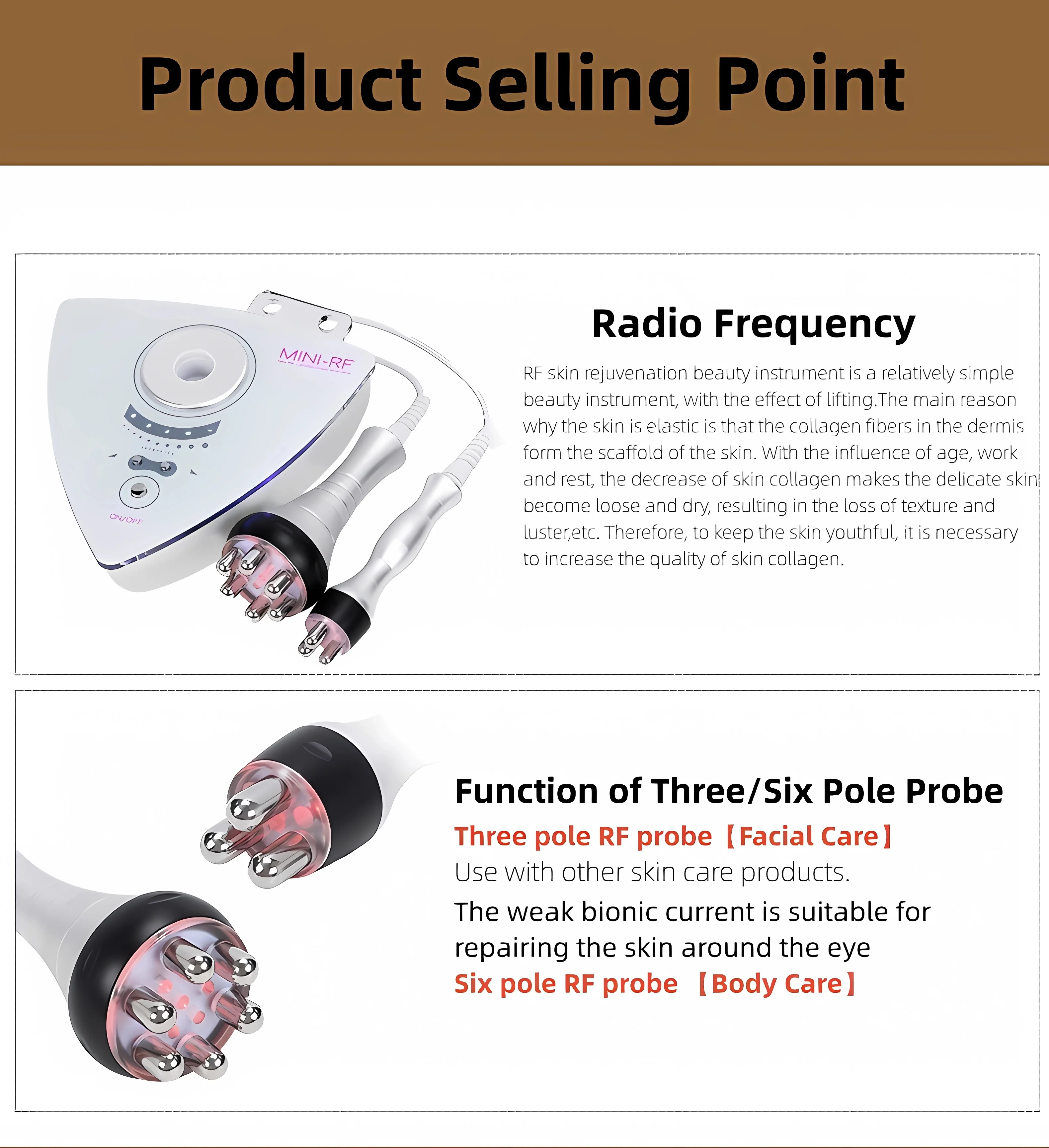 Bipolar Radiofrequency Instrument Household Electric Wave Firming ...
