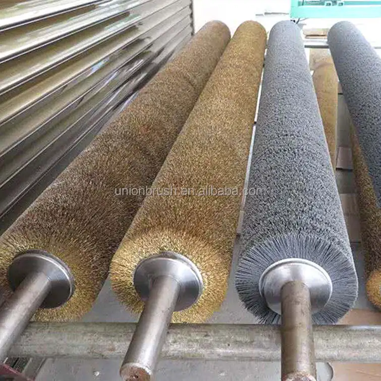 Coated Brass Wire Steel Industrial Rotating Brushes Derust Winding ...