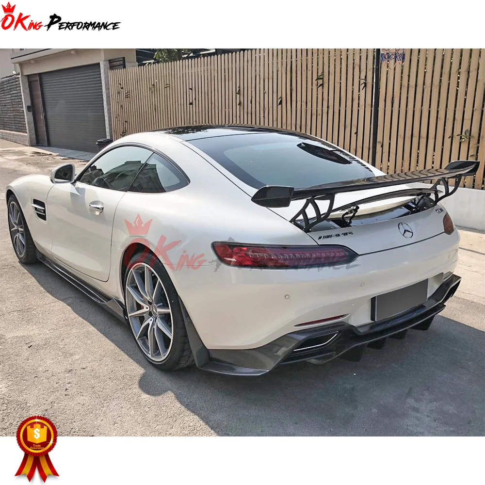 PT Style Carbon Fiber Rear Diffuser for Mercedes-Benz AMG GT GTS 2015 ...