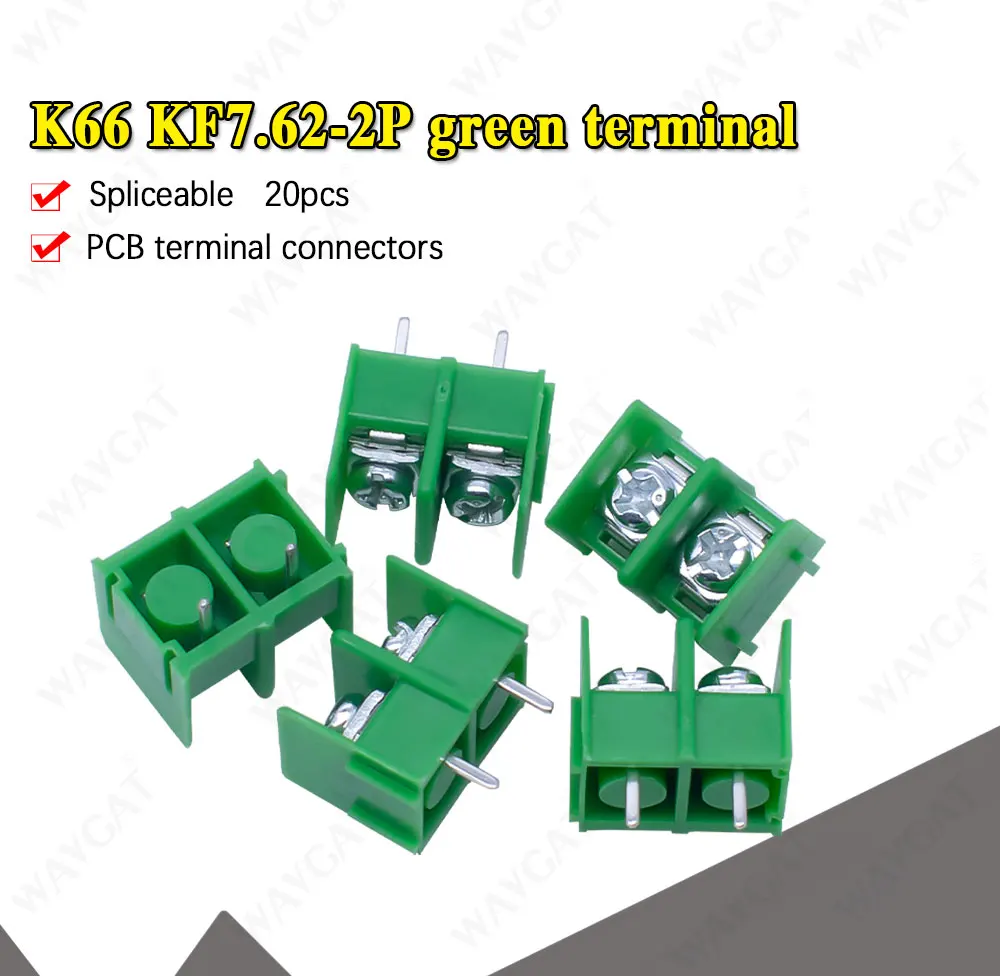Kf7.62-2p 7.62mm Spacing Pcb Screw Block Splicing Connector Terminal ...