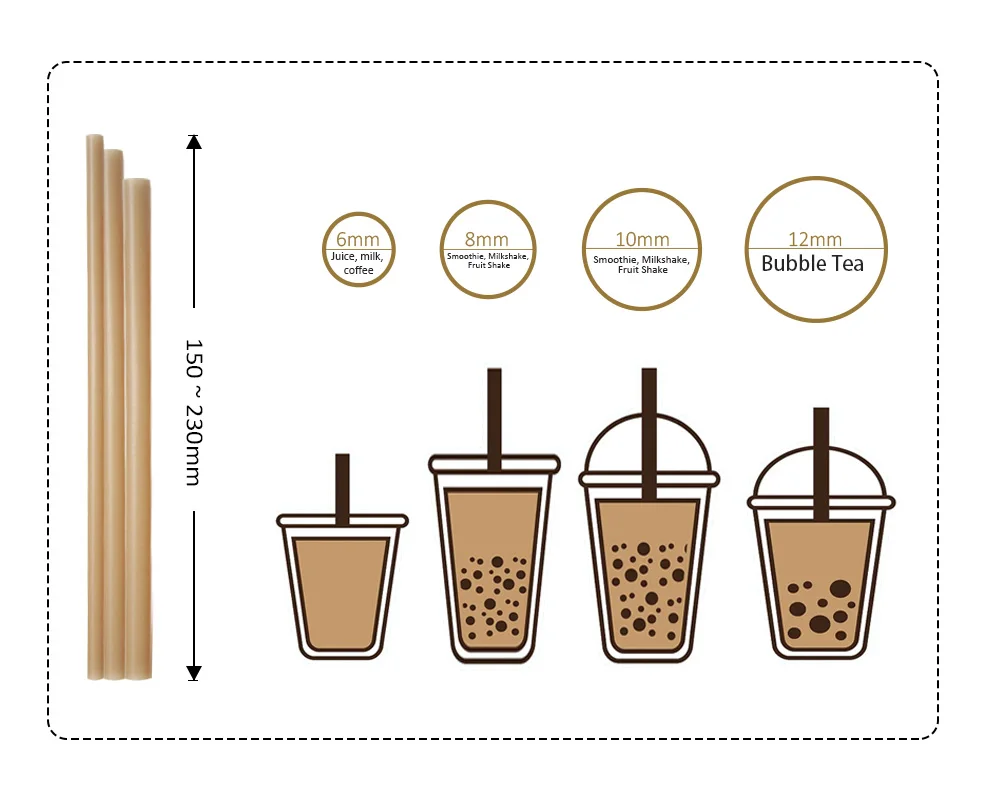 Biodegradable Straw Agave Sugarcane Bagasse Eco Friendly Disposable
