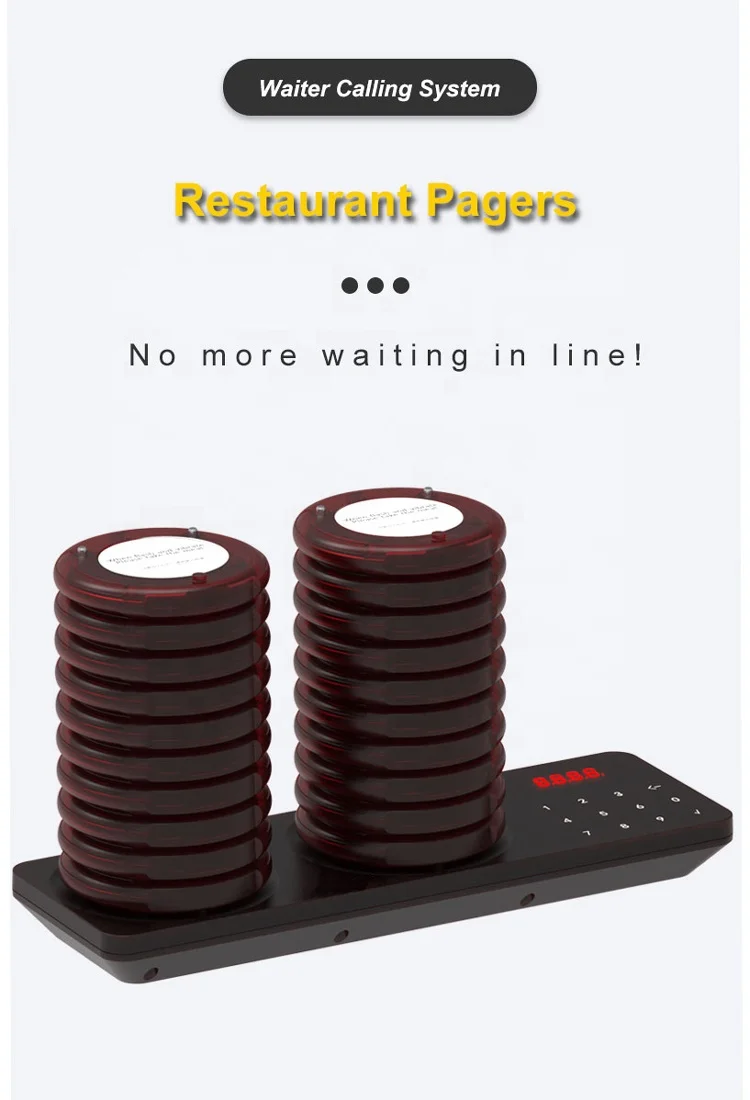 Separate Keypad 20 Mini Waiter Queue Paging Buzzer Cafe Wireless ...