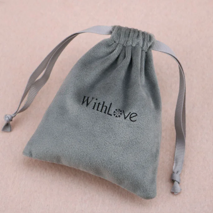 Custom Printed Velvet Drawstring Bags - Luxury Gift Pouches