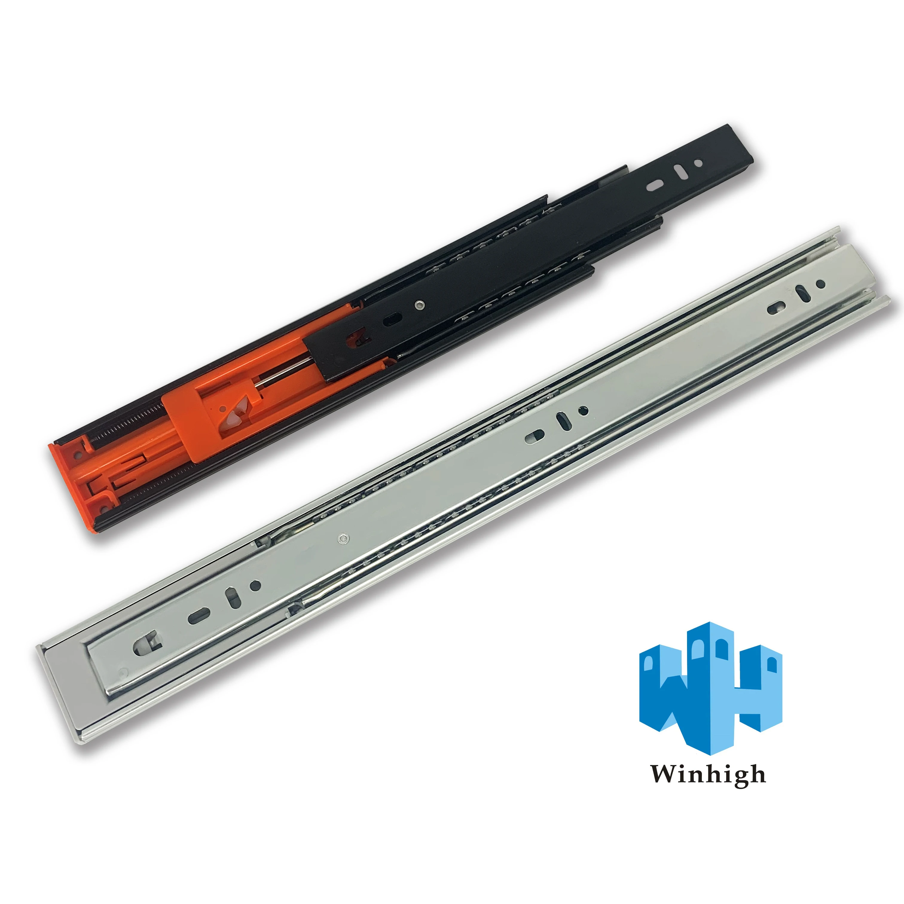 Hydraulic Telescopic Slide Channel Self Closing Drawer Guides 20 Inch ...