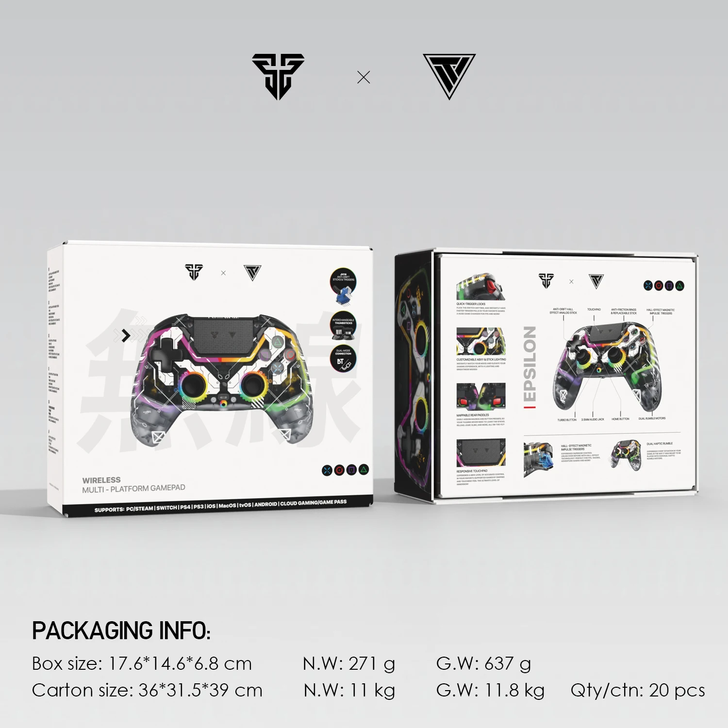 Fantech WGP14v2 Switch Gamepad 2.4g Wireless BT Game Controller with ...