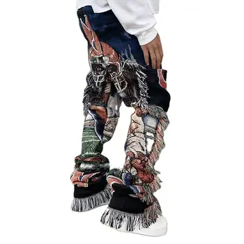 Custom Tapestry Pants Anime Knitted Plus Size Mens Rug Pants Trousers ...