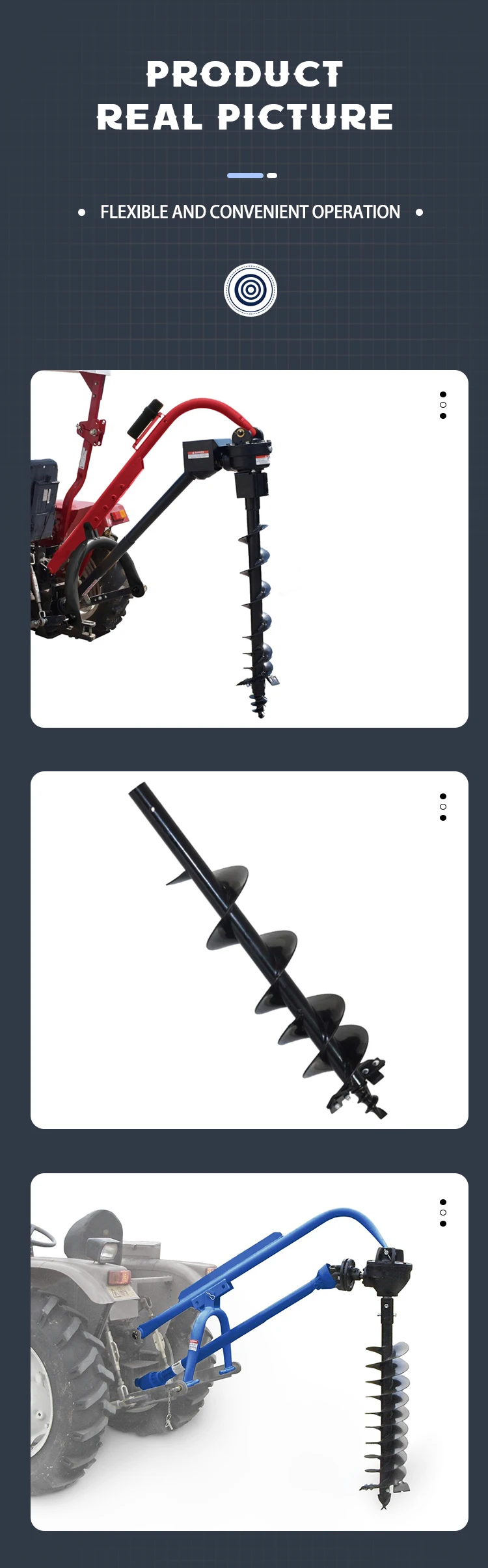 Rcm Heavy Duty Post Hole Digger Earth Auger Drill Machine Hand Push ...