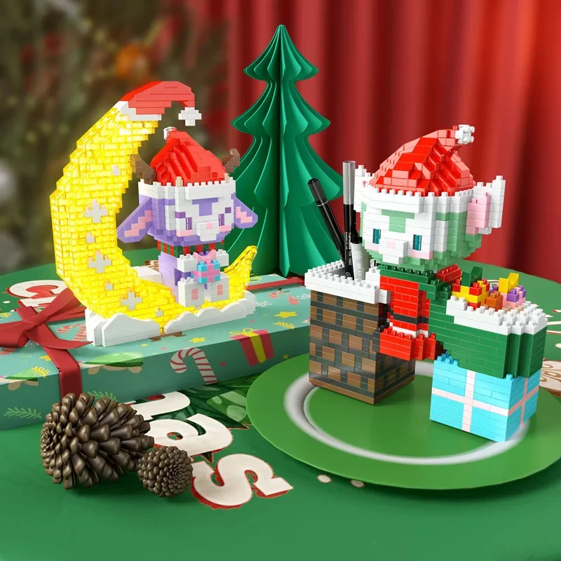 Diy Mini Blocks Cartoon Rabbit Dog Anime Collection Building Toy Bricks ...