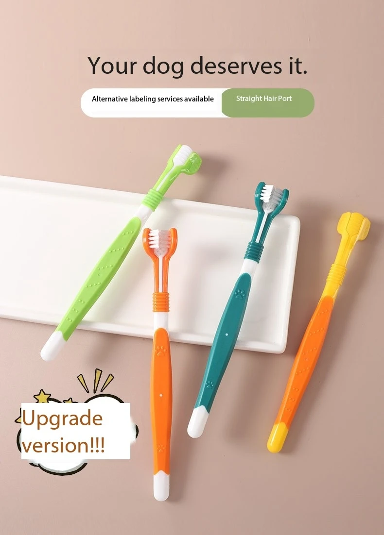 3-sided Pet Toothbrush,Dog Toothbrush Removing Bad Breath,Cleaning ...