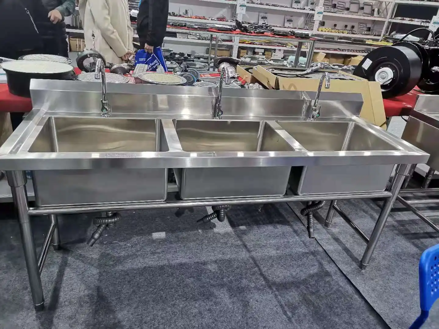 Commercial Kitchen Double Layers Working Table/commercial Food Prepare ...