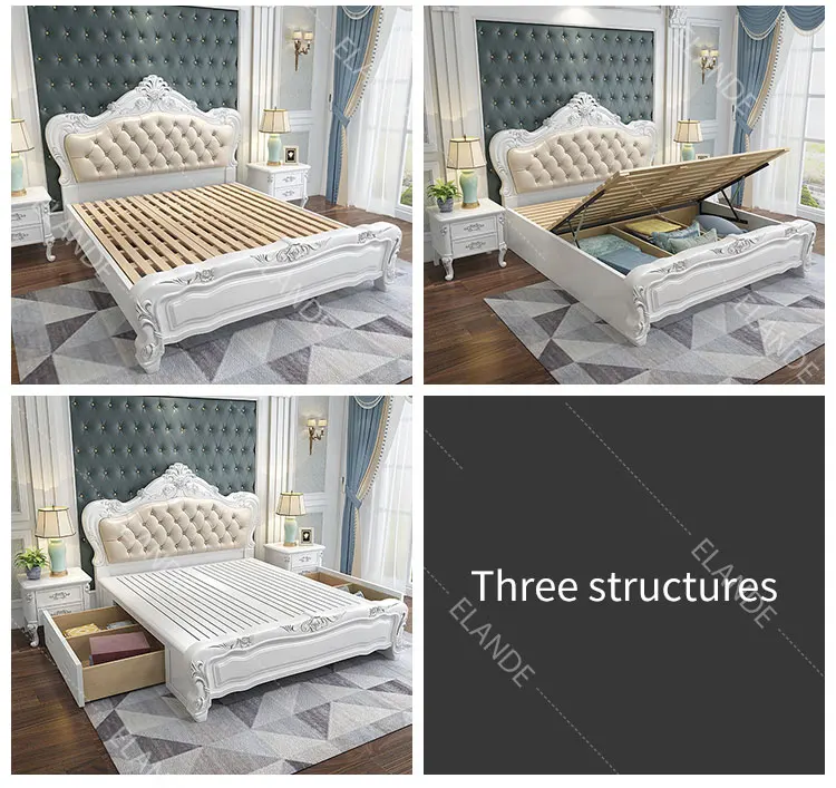 Customized Traditional American Style Bed - Elande Furniture