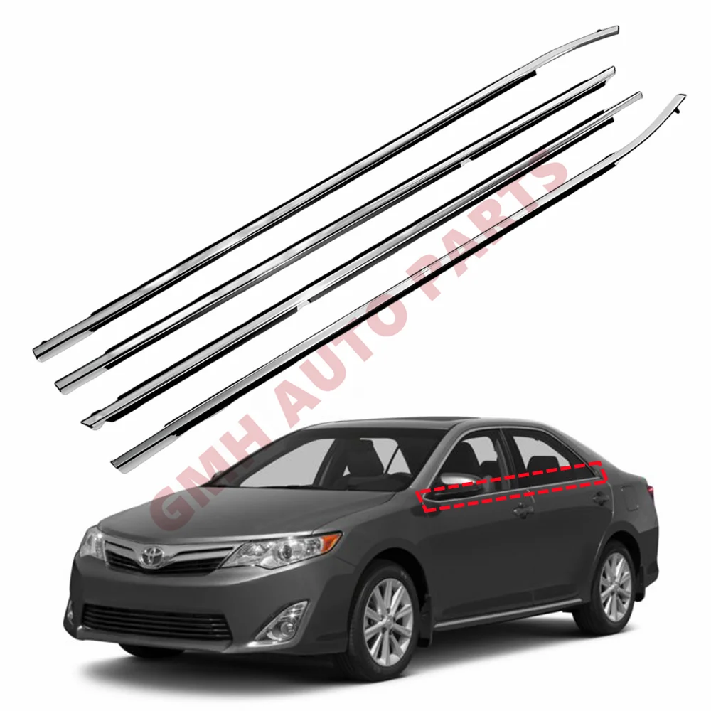 Black Chrome Window Trim Moulding Weatherstrip For Toyota Camry 2012 ...