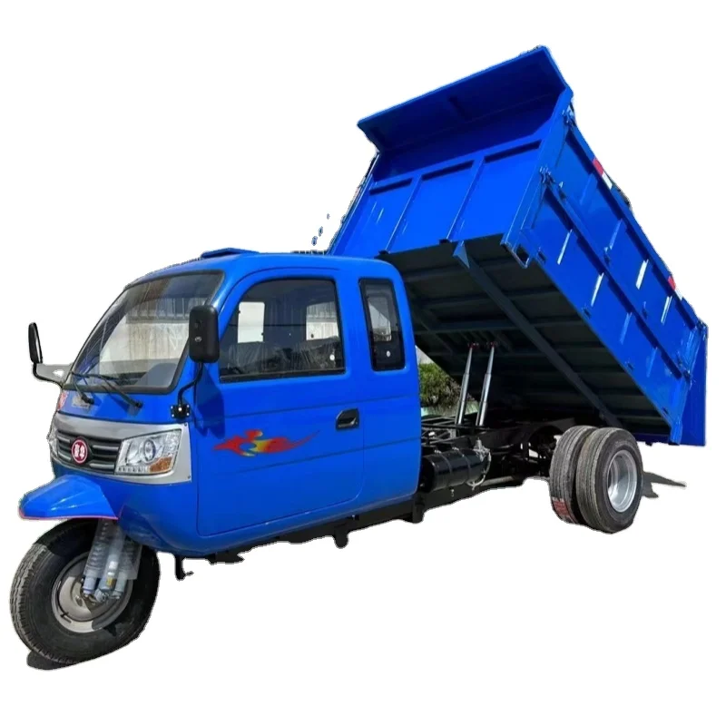 2 Axles 9 Wheel Motorized Tipper Cargo Tricycle/Double Rear Axle Nine ...