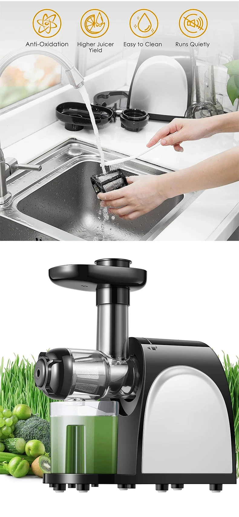 Hot Sale Slow Masticating Juicer,Slow Juicer Extractor Professional ...