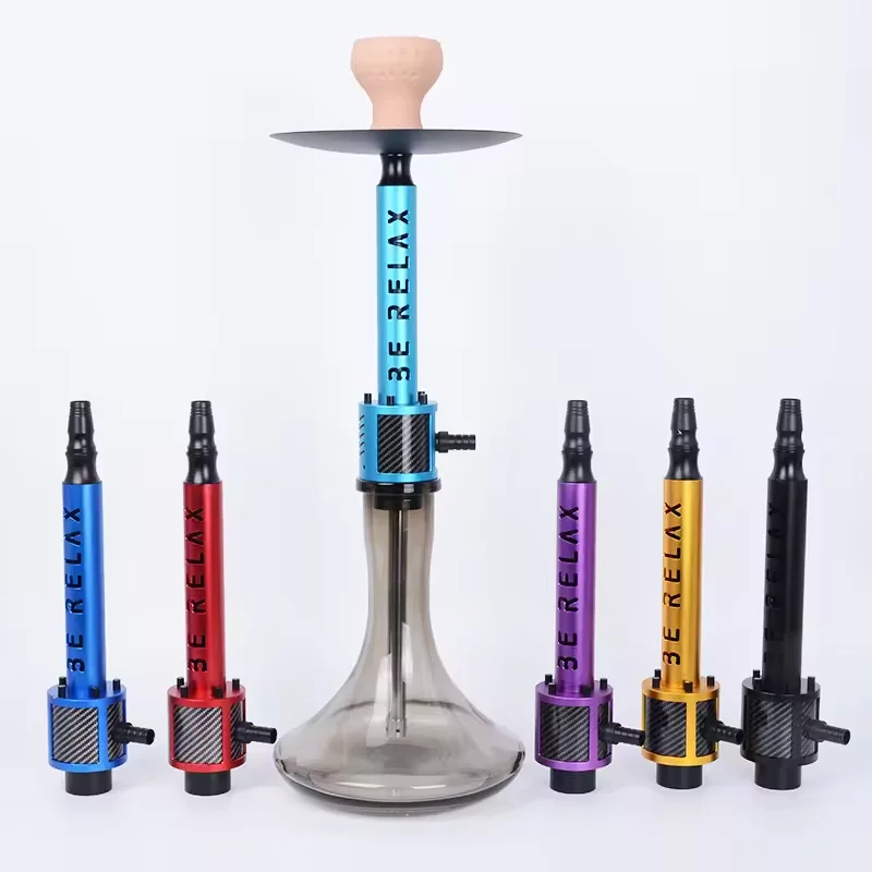 56cm Engraving Chicha Bonges Accessories - Aluminum Hookah Set