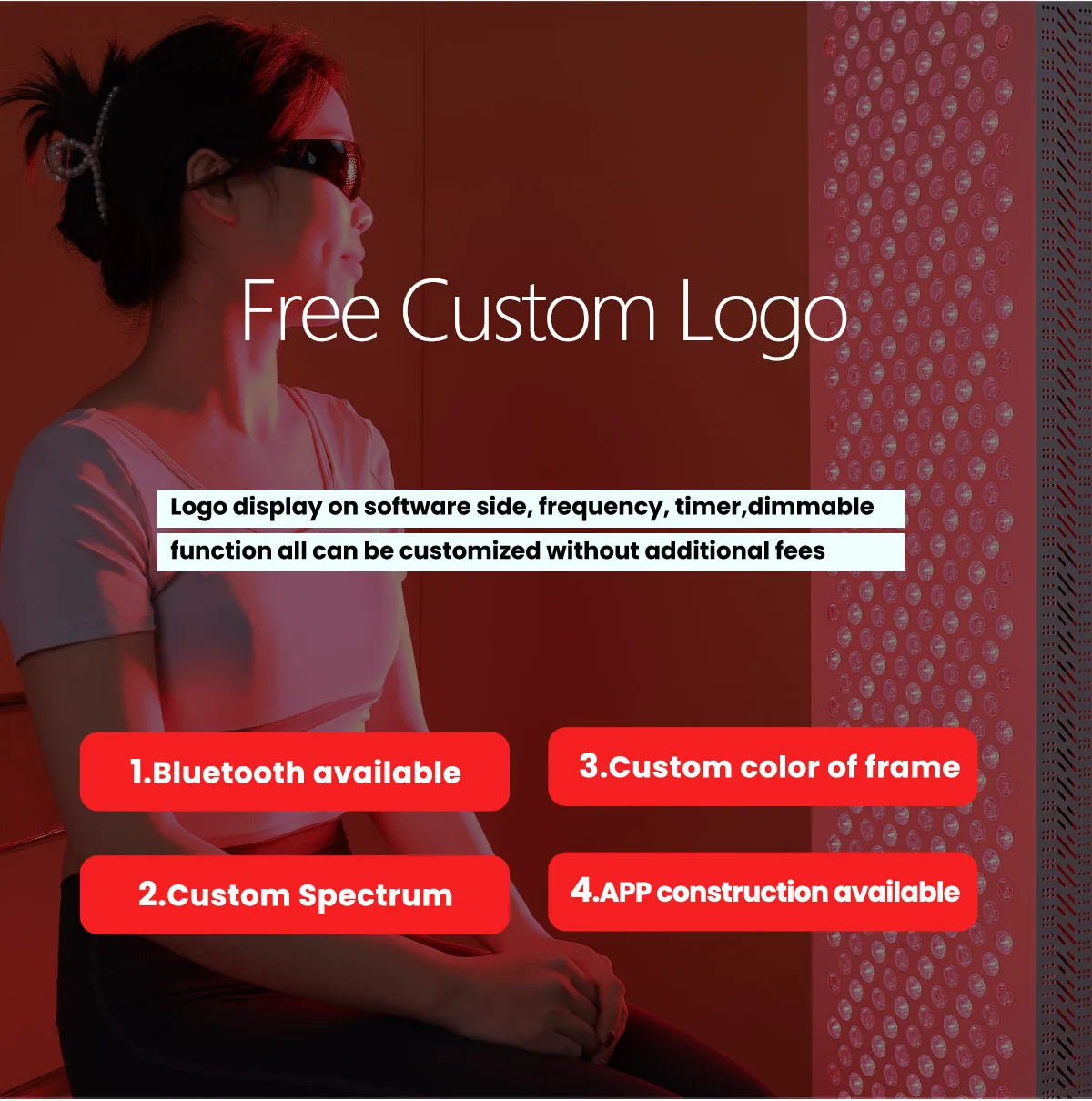 Touch Screen Full Body Red Light Therapy Panel for Pain Led Infrared ...