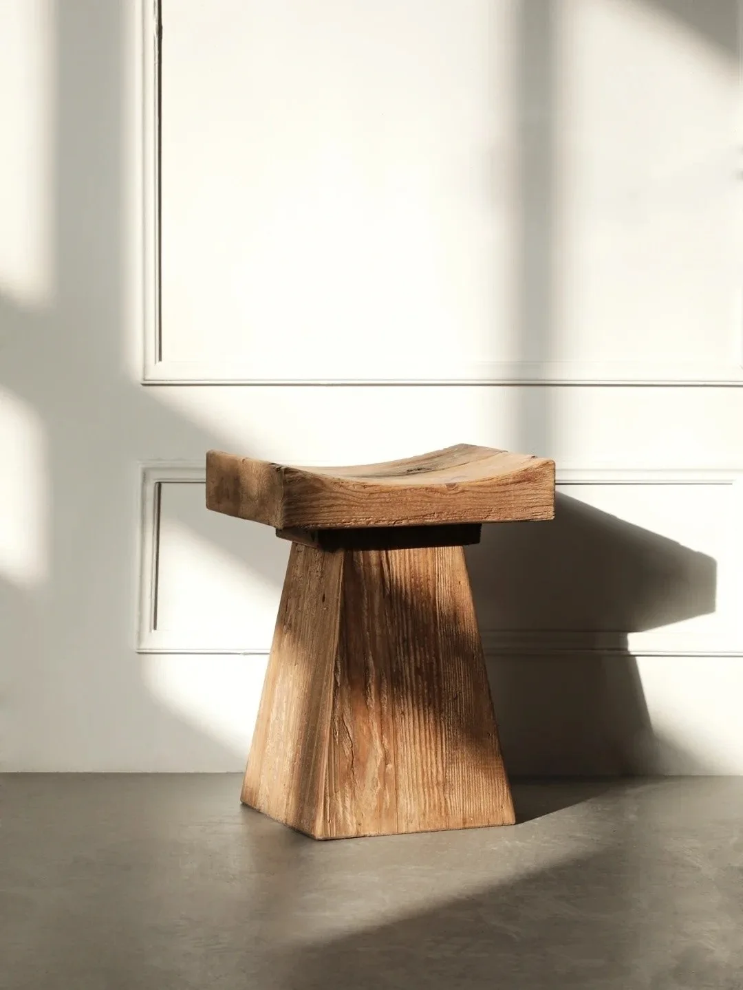 Creative Solid Wood Stool Log Pouf Sitting Stool Household Side Table ...