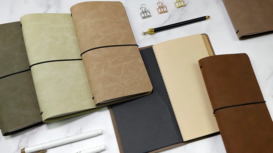 High Quality 2021 Leather Pu Diary Notebook Stationery Journal For ...