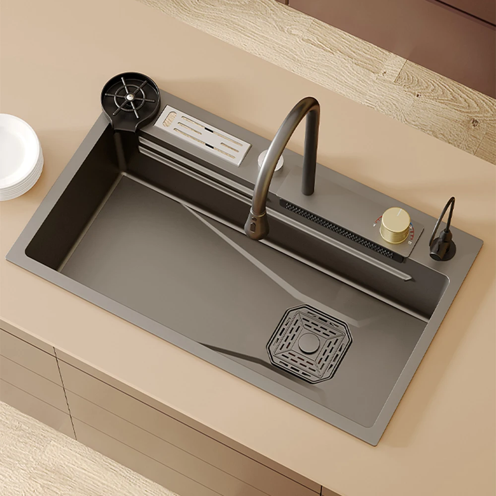 Kitchen Undermount multifunction Single Bowl Hot sale modle Black 304 ...