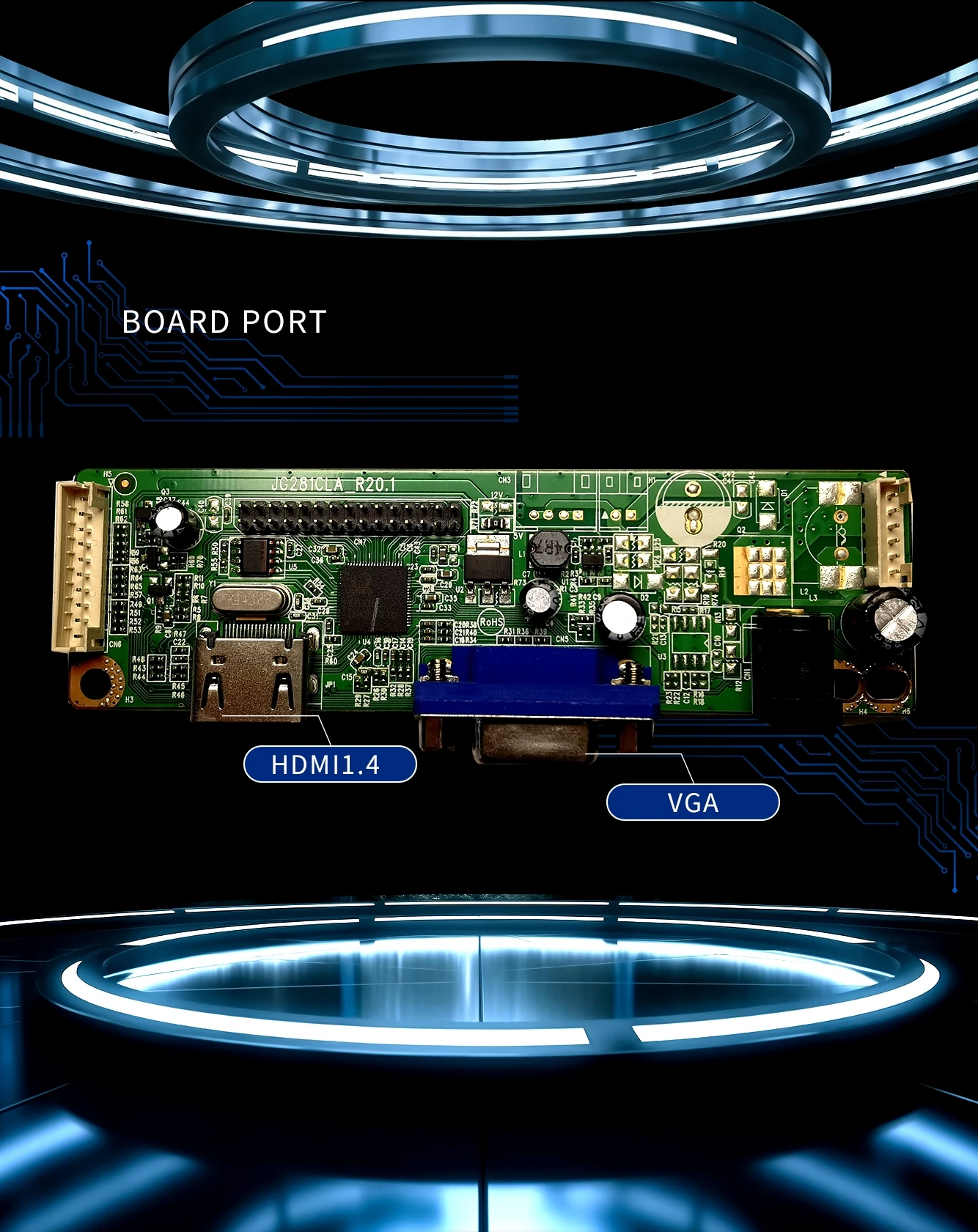 Customized Electronics Products Rtd2281cl 12v Lvds Lcd Monitor Board ...