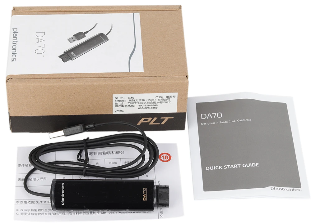 Pc P/n에 Plantronics Hw 시리즈 헤드폰을 위한 많은 Plantronics Da70 Usb-to-qd 접합기 ...