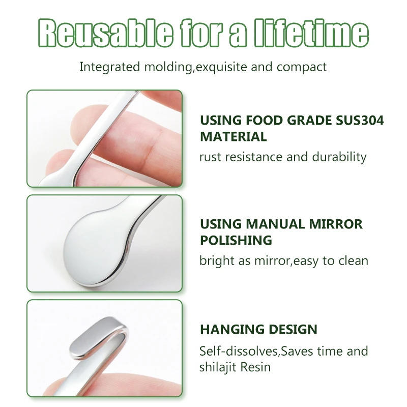 Stainless Steel Shilajit Spoon - Nature Purified Extract