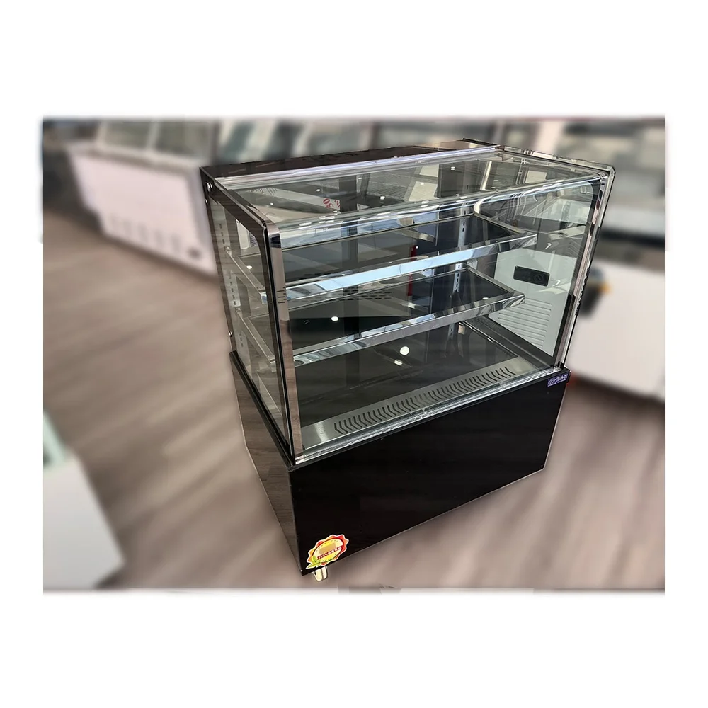 curved glass display case cake showcase pastry cooler transparent ...