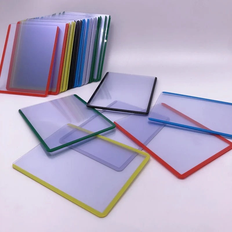 Leshiny 3x4 Colored Boarder Pockets Toploader Card Holder Ultra High ...