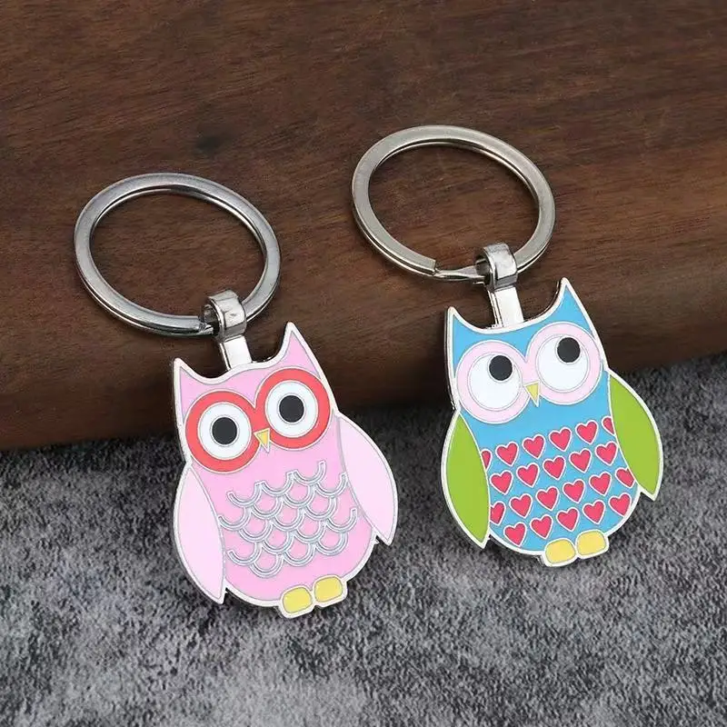 Cartoon Owl Enamel Zinc Alloy Vintage Fashion Carabiner Keychain ...