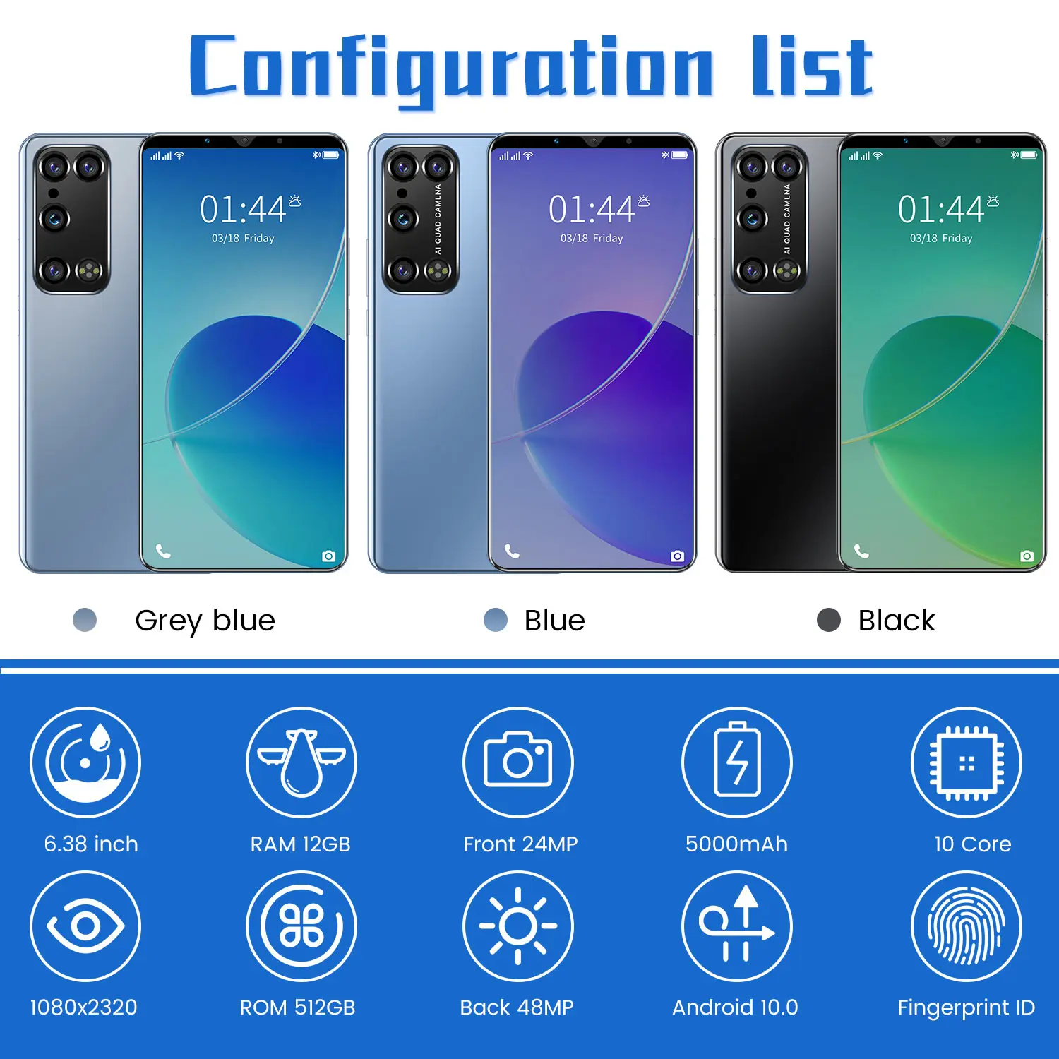 Dual SIM Android Phone - Mt65xx with 48MP Camera