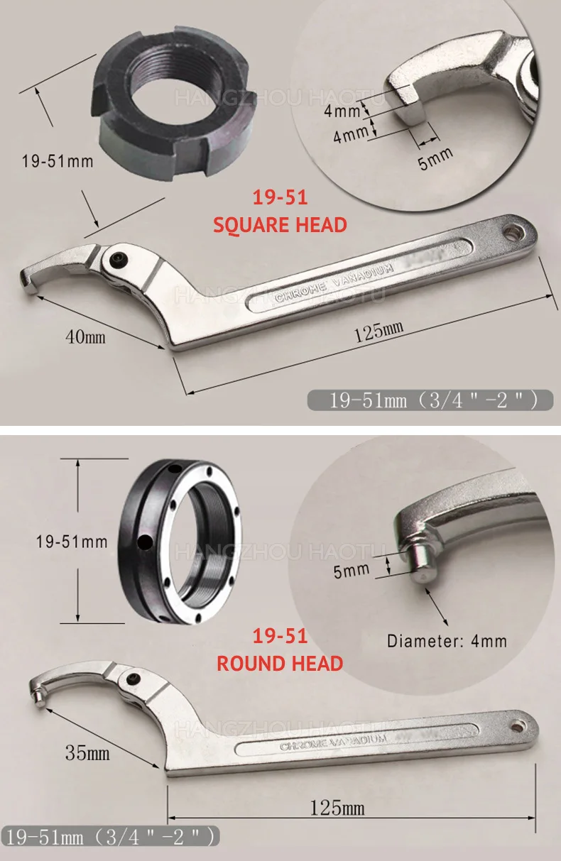 Car Repair Hand Tool - Adjustable C Hook Spanner by Haotu