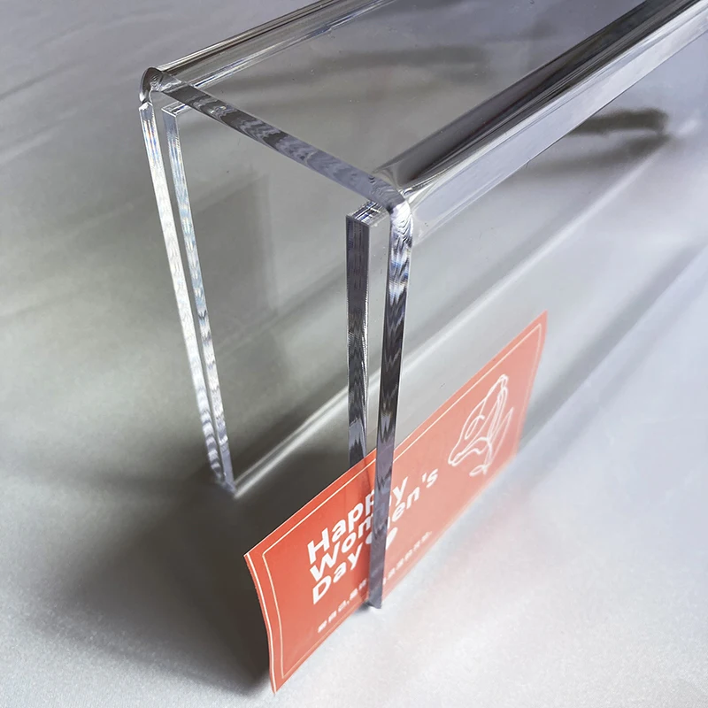 Clear Acrylic Cubicle Name Plate Holder for Office Customization