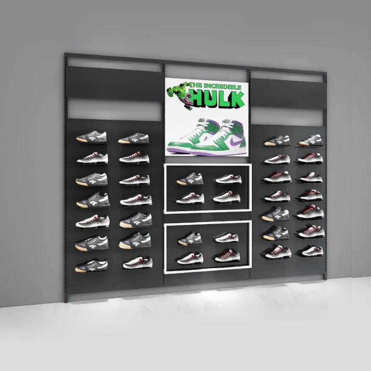 Wall-mounted Shoes Display Shelf - Sport Shop Essentials