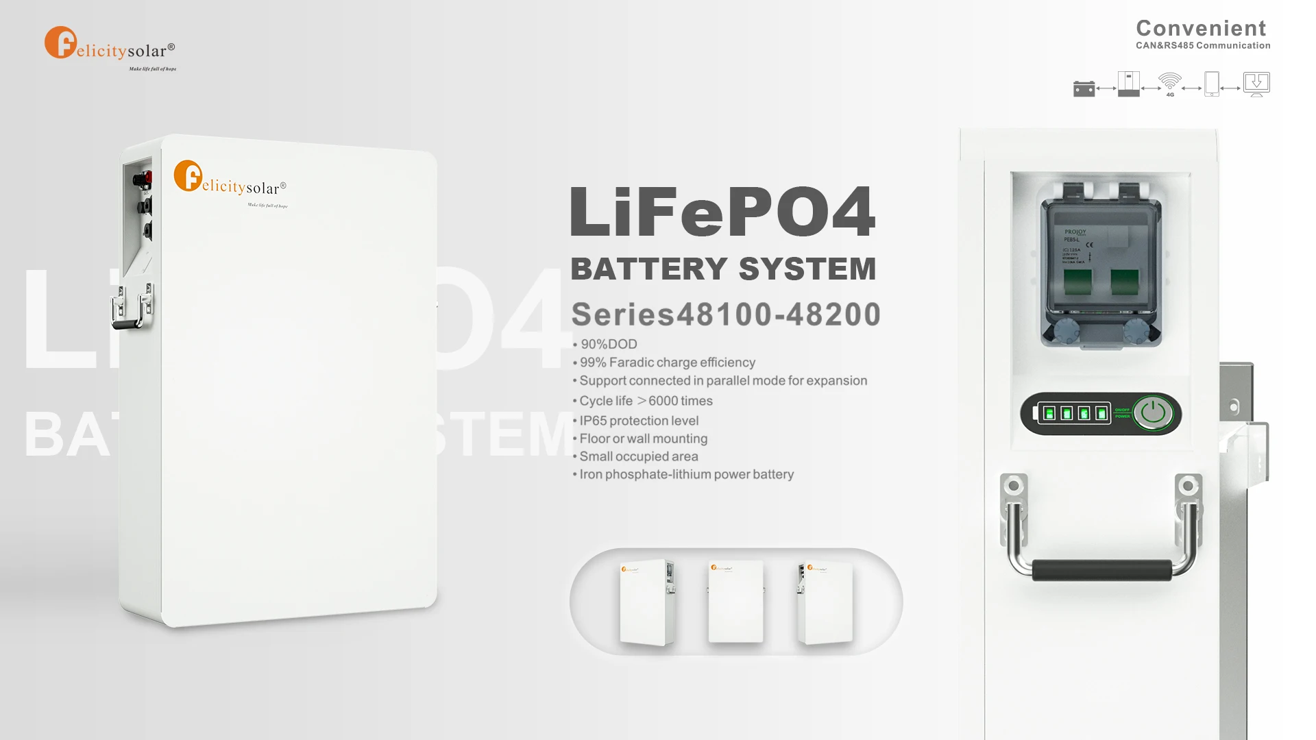 Felicity Solar Lifepo4 Lithium Ion Phosphate Battery 48v 100ah Solar ...