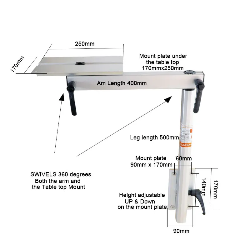 Caravan Wall Mount Adjustable With Swivel Caravan Support Legs The High ...