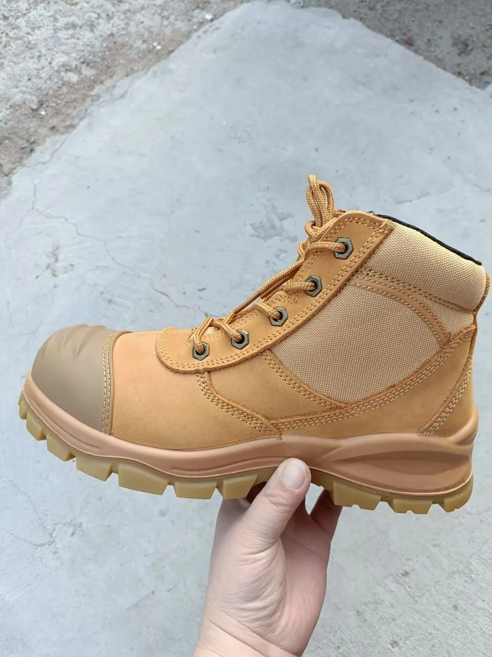 ZSTEP Grade a Nubuck Leather Safety Hiking Work Boots