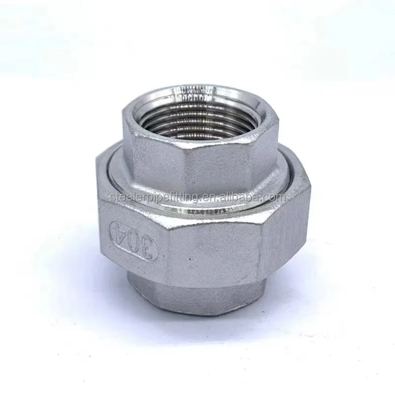 Ss304 Bspp Bspt Npt Threaded Union - Buy Extractors Forged Ss304 3/8 ...