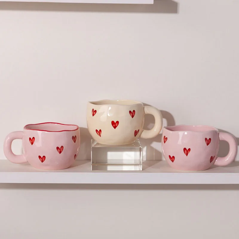 Ins Korean Hand Pinch Creative love Mug Cute Delicate Mug| Alibaba.com