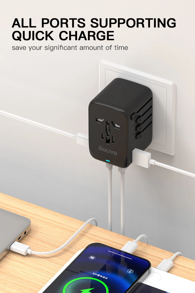 65w Pd International All In One Worldwide Travel Adapter 2024 Global ...