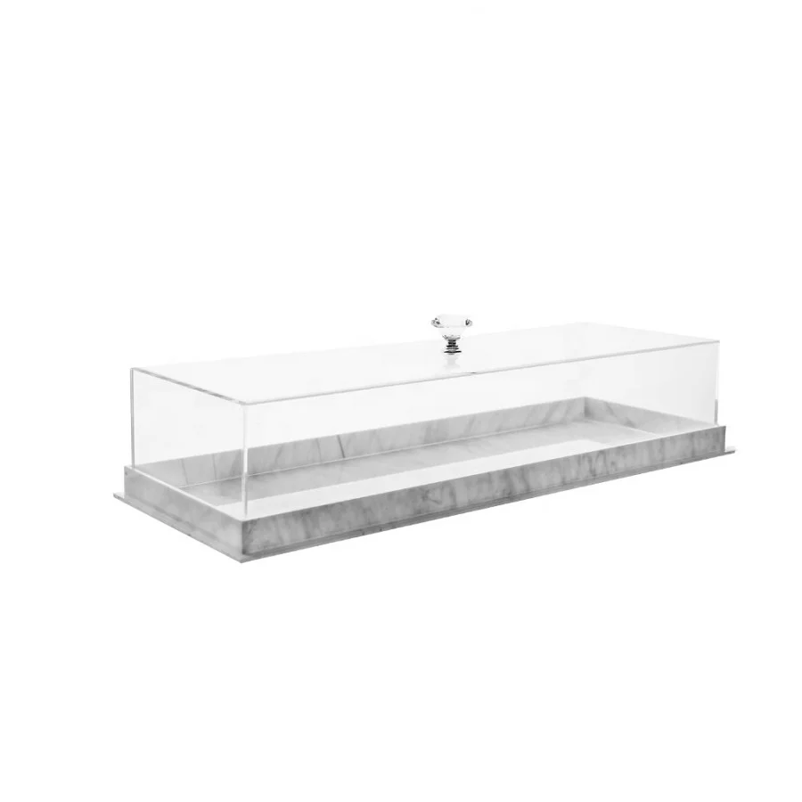 Modern Transparent Acrylic Cake Box with Marble Platter| Alibaba.com
