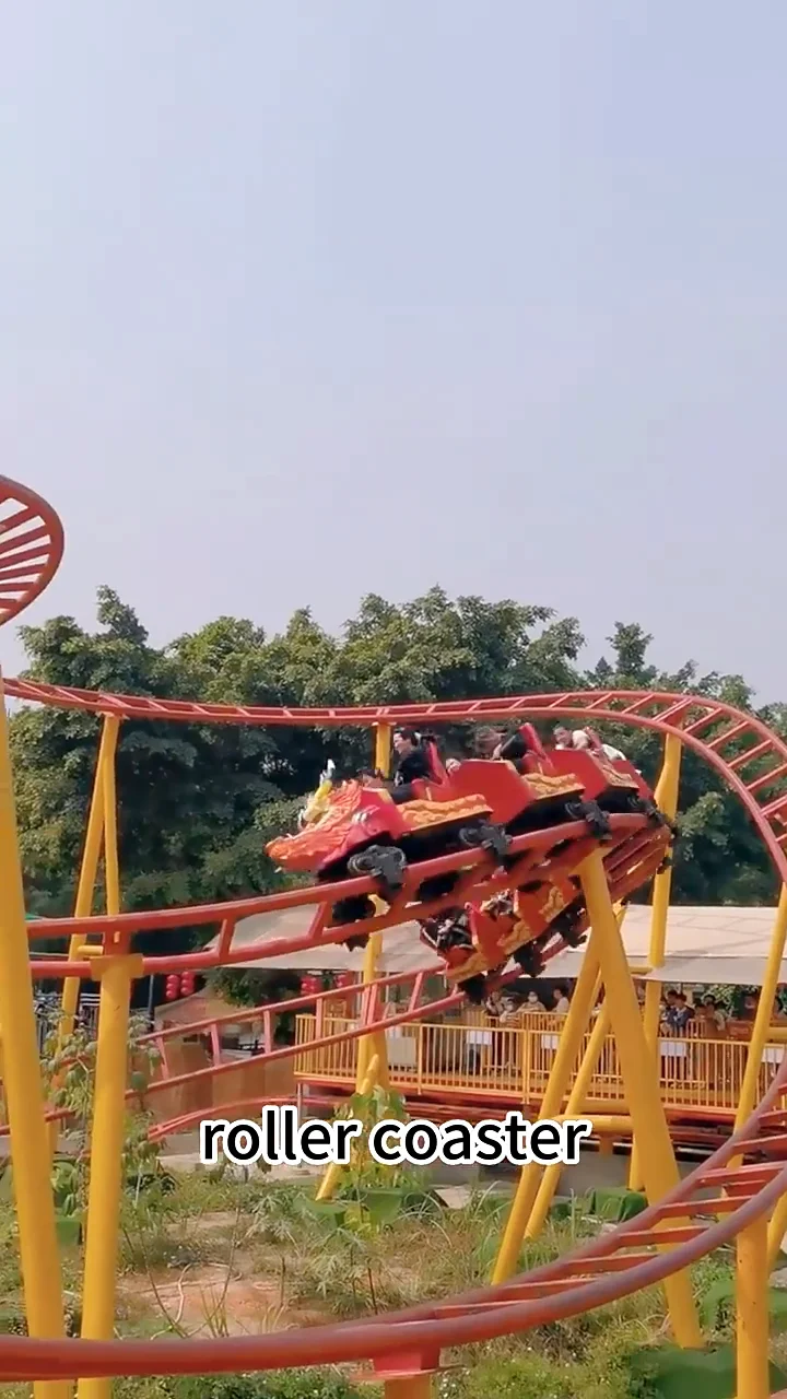 Kids Amusement Park Rides Small Track Train Sliding Dragon Roller ...